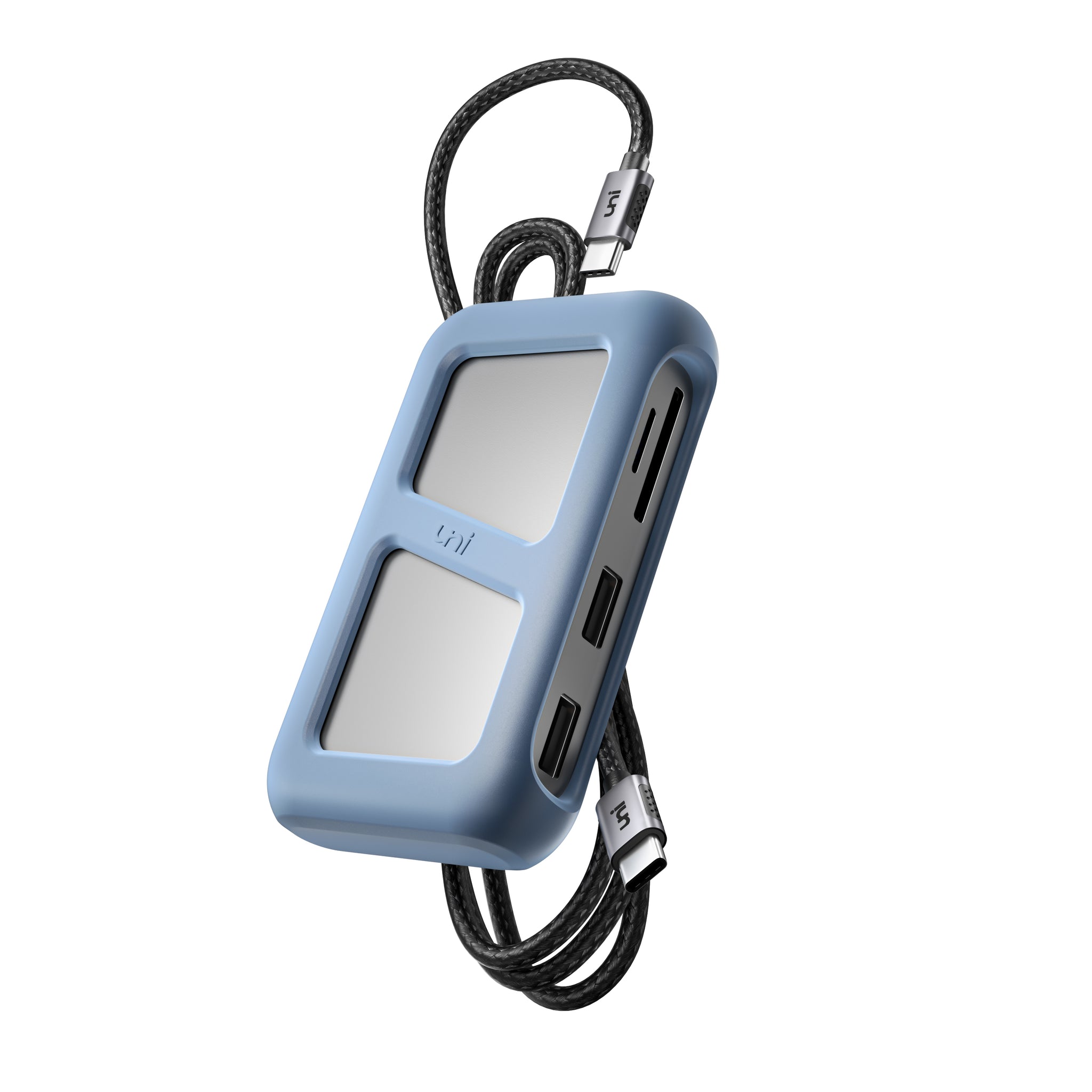 USB C Hub 3ft Detachable Cable, Ethernet, 4K60Hz HDMI, PD, USB | uni®